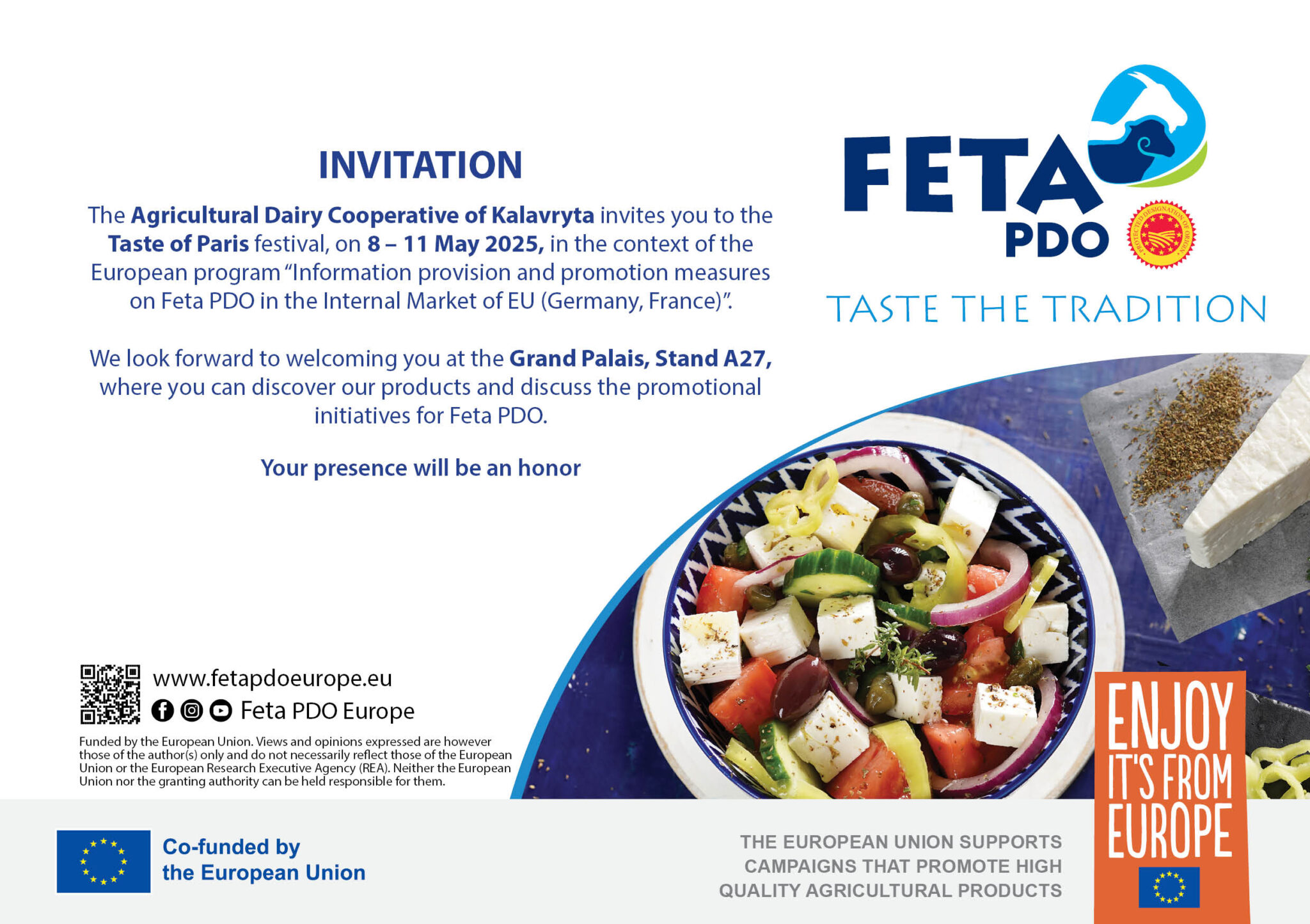 Invitation – Taste of Paris 2025 & Feta PDO Europe